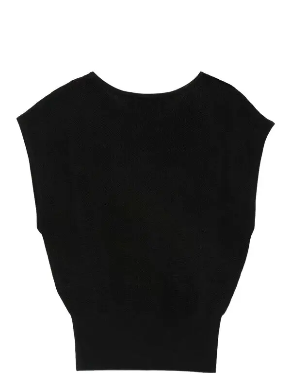Iceberg Logo Pattern Vest - Black