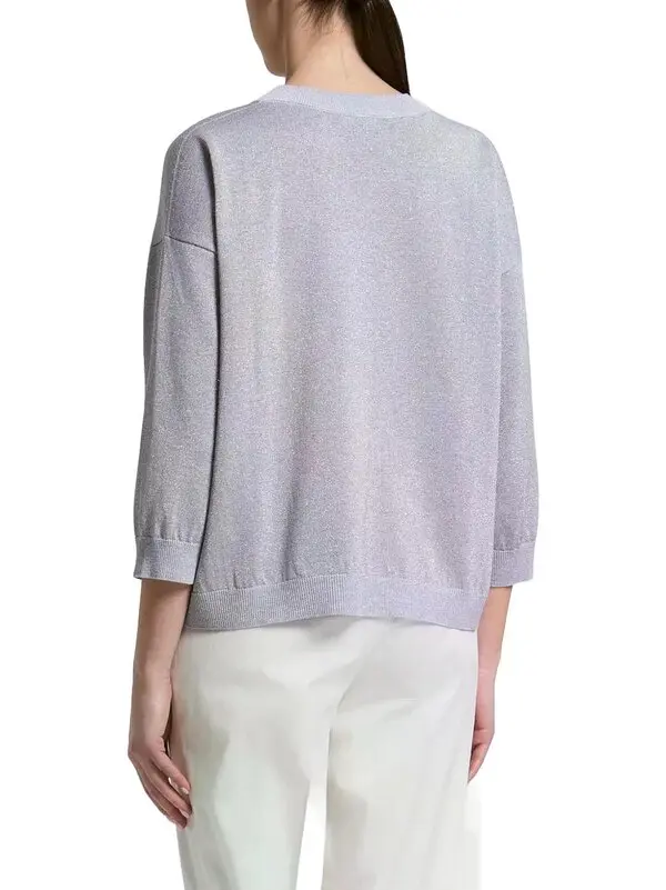 Peserico Three-quarter-sleeve Sweater - Grey