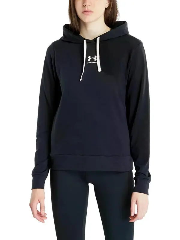 Under Armour Logo Print Drawstring Hoodie - Black