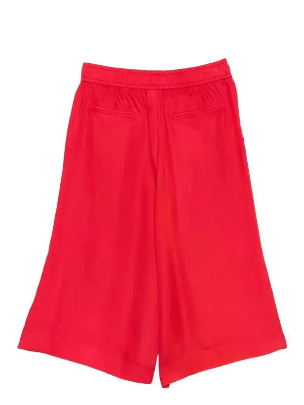 MERCI Drawstring Cropped Trousers - Red