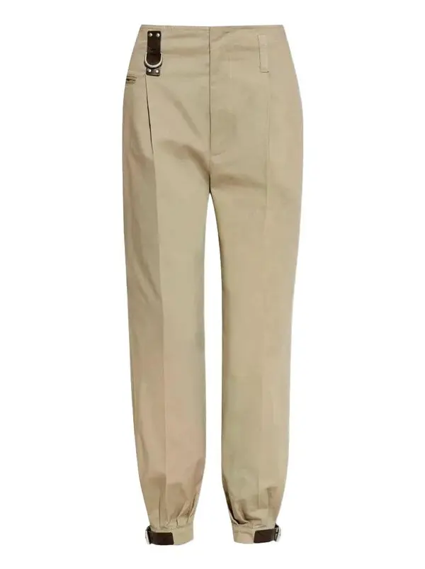 Moschino Buckle-cuff Trousers - Neutrals