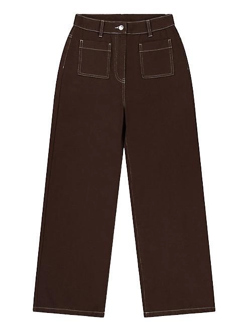 OMNES Orielle Wide-leg High-rise Jeans - Brown
