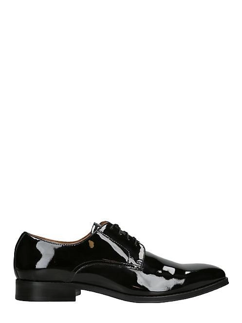 Steve Madden Parscal Patent-leather Lace-up Shoes - Black