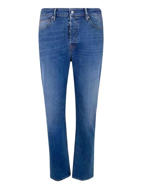 NINE:INTHE:MORNING Cotton Faded Effect Jeans - Blue