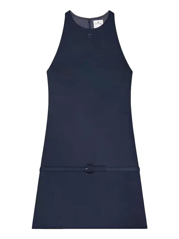 COURREGES A-line Mini Dress With Belt - Blue