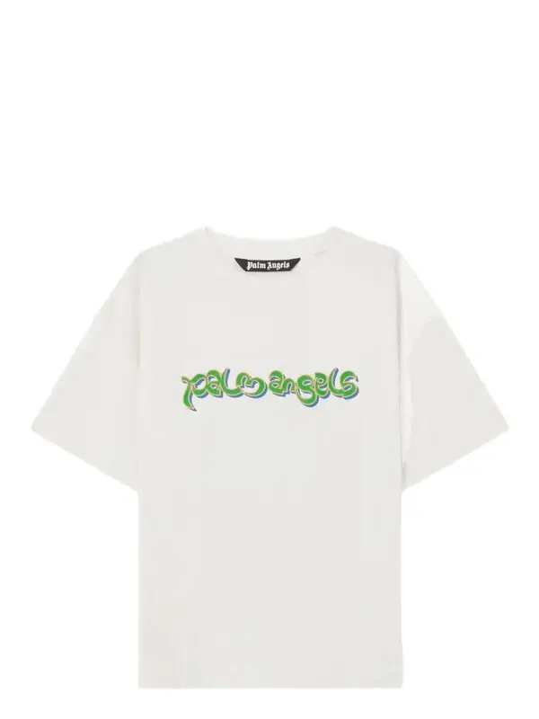 Palm Angels Logo Graphic T-shirt - Neutrals