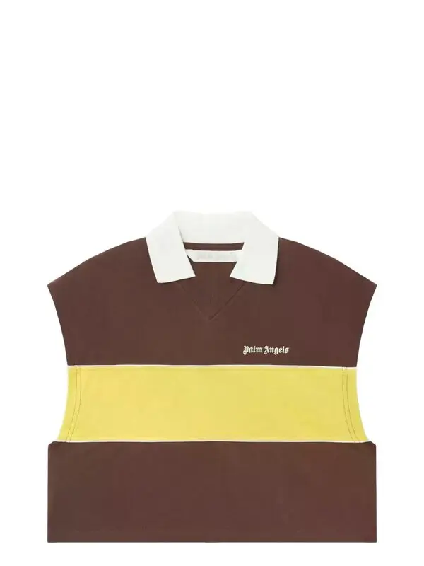 Palm Angels Classic Logo Boxy Polo Top - Brown