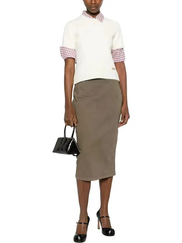 N°21 Zip-fastening Midi Skirt - Brown