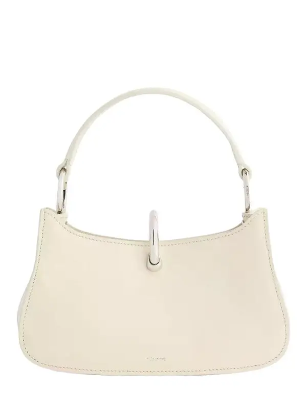 Rabanne Ring Lock Leather Shoulder Bag - Neutrals