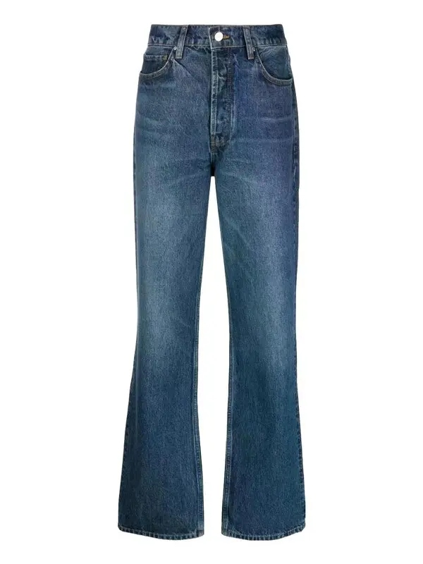 ANINE BING Olsen High-rise Straight-leg Jeans - Blue