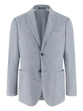 Boggi Milano Textured Single-breasted Linen And Cotton-blend Blazer - Blue