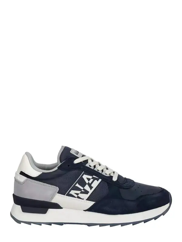 NAPAPIJRI Paneled Lace-up Suede Sneakers - Blue