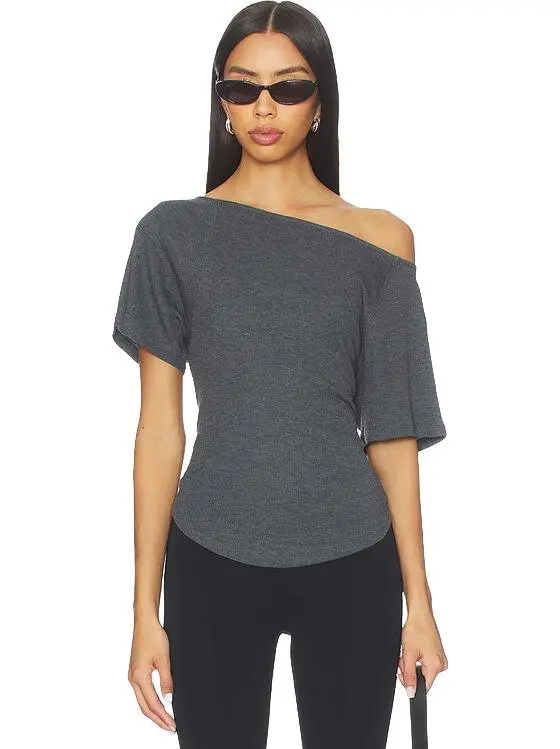 Free People X Lucy Off The Shoulder Tee - Black