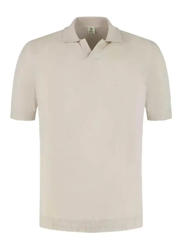 LUIGI BORRELLI Short-sleeve Collared T-shirt - Neutrals