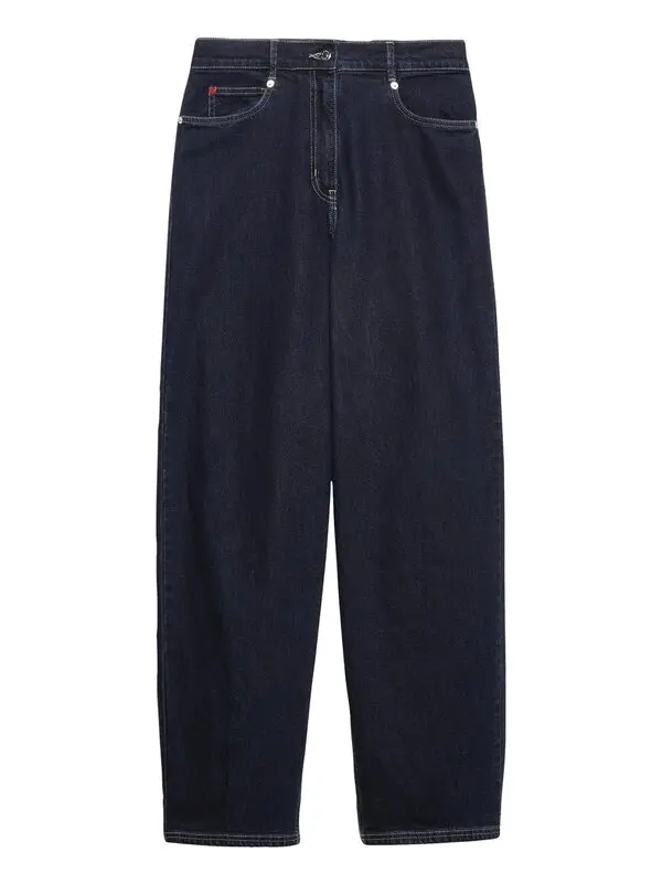 Max & Co. Straight Leg Dark Wash Denim Jeans - Blue