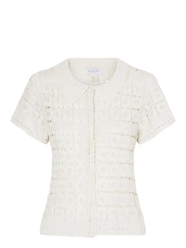 Calle Del Mar Crocheted Button-up Shirt - Neutrals