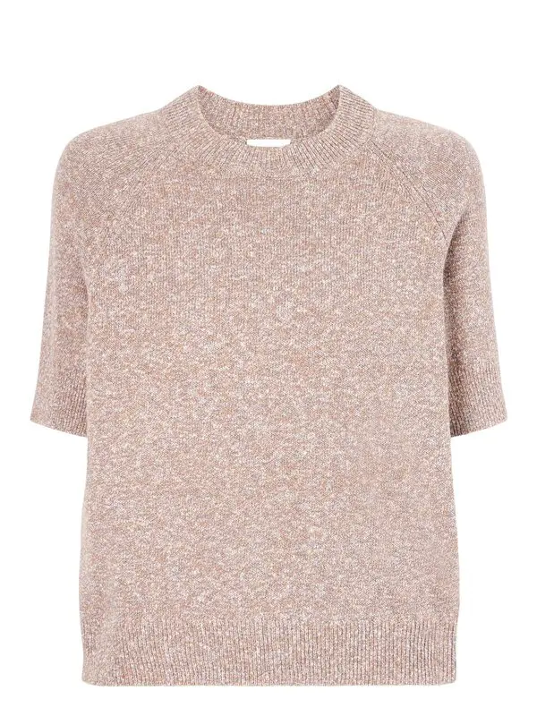 Varley Cotton And Linen-blend Knit T-shirt - Neutrals