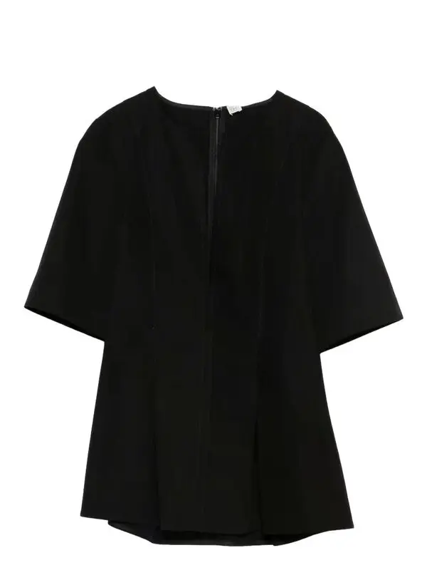 TOTEME Slit-detail Flared Blouse - Black