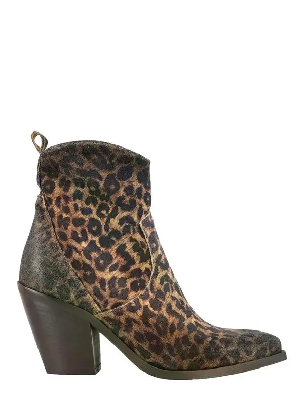 JE T'AIME MILANO|WOMAN Je T'aime Milano Leopard Print Leather Boots - Neutrals