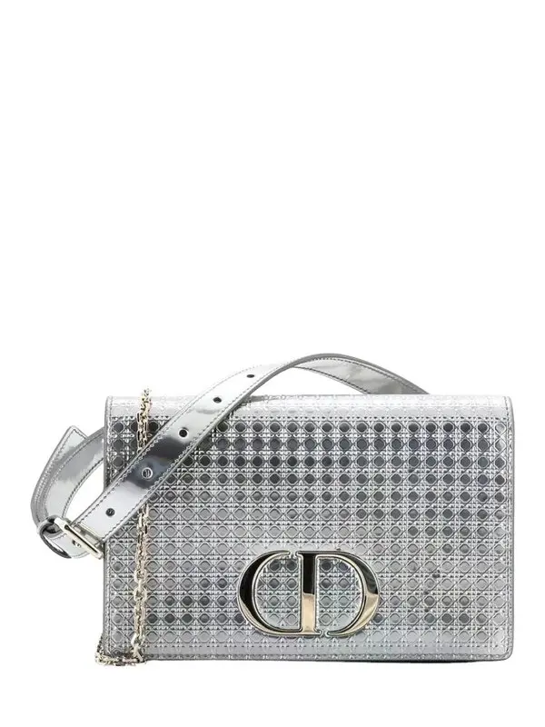 Dior 30 Montaigne 2-in-1 Pouch Micro Cannage Metallic Calfskin Belt Bag - Silver