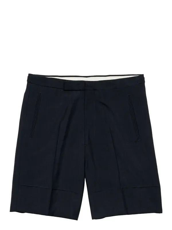 Prada Mohair And Wool Bermuda Shorts - Navy