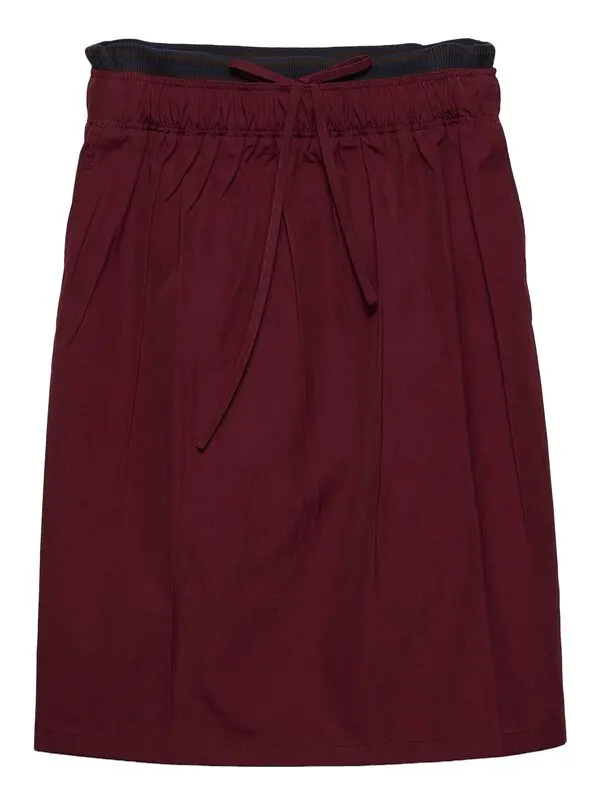 Prada Poplin Midi-skirt - Garnet