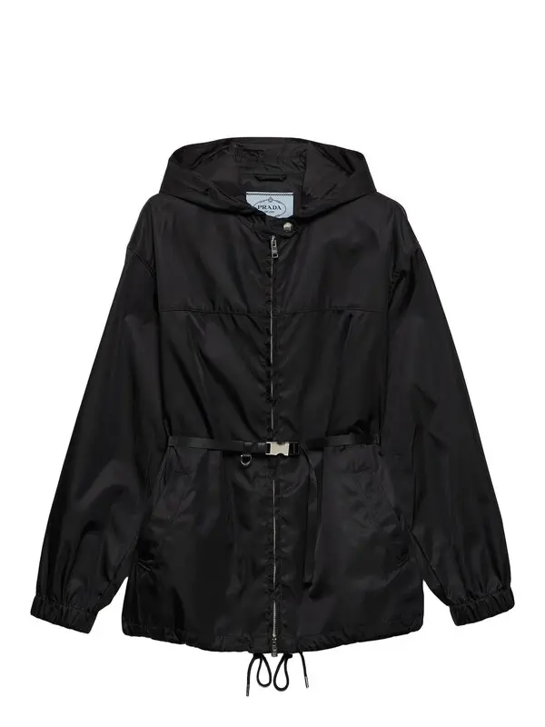 Prada Re-nylon Hooded Blouson Jacket - Black
