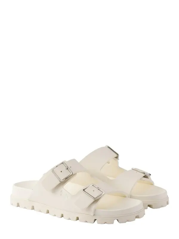 Prada Rubber Slides - Ivory