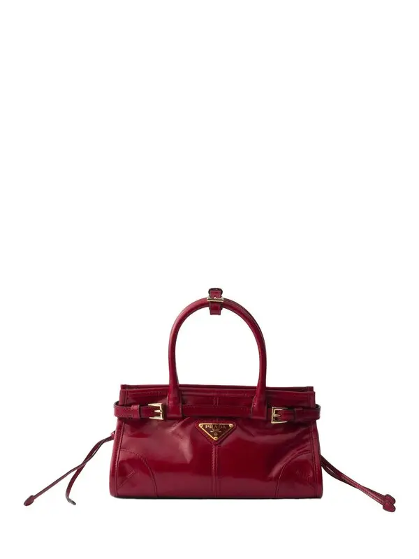 Prada Bonnie Leather Mini Handbag - Ruby Red