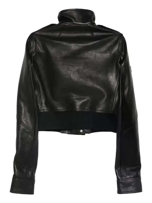 Rick Owens Leather Zip Jacket - Black