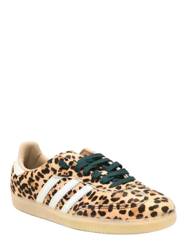 Adidas Samba Animal-print Sneakers - Neutrals