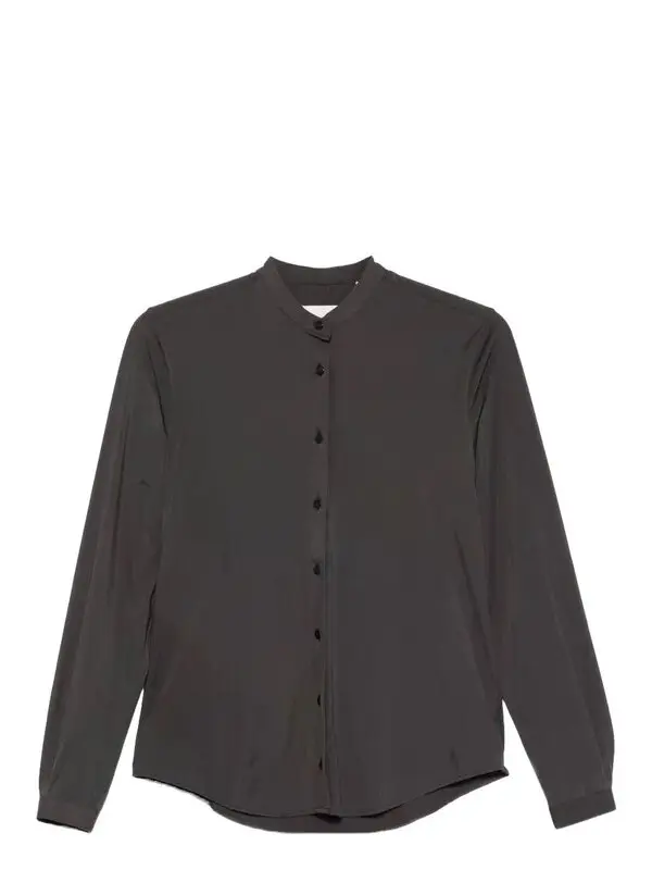 XACUS Band-collar Button-up Shirt - Grey