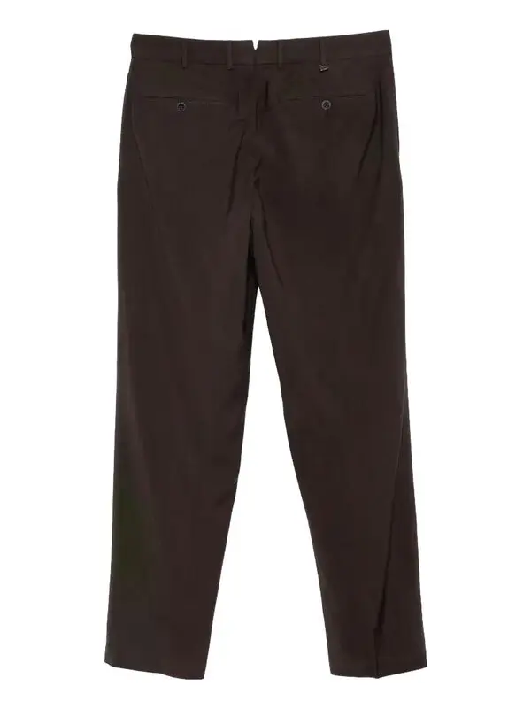 PT TORINO Belt-loops Virgin Wool Trousers - Brown