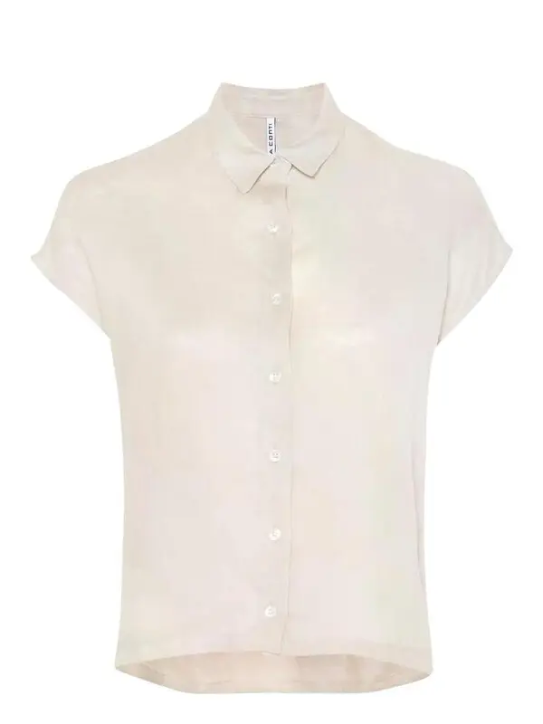 Liviana Conti Myriam Short-sleeve Linen Shirt - Neutrals