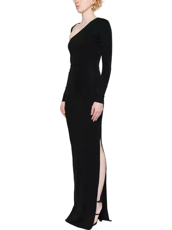 Alex Perry Angled Cut-out Jersey Maxi Dress - Black