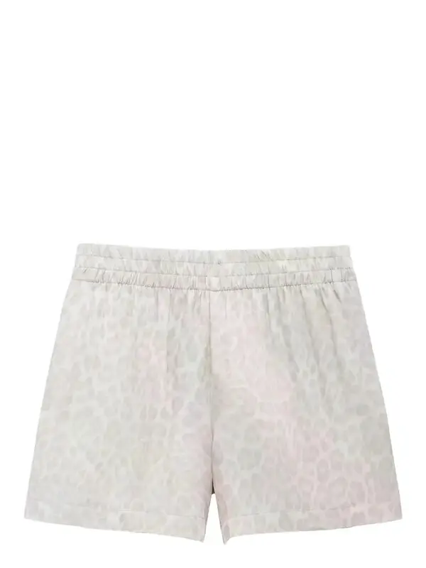 ANINE BING Kam Leopard Print Shorts - Neutrals