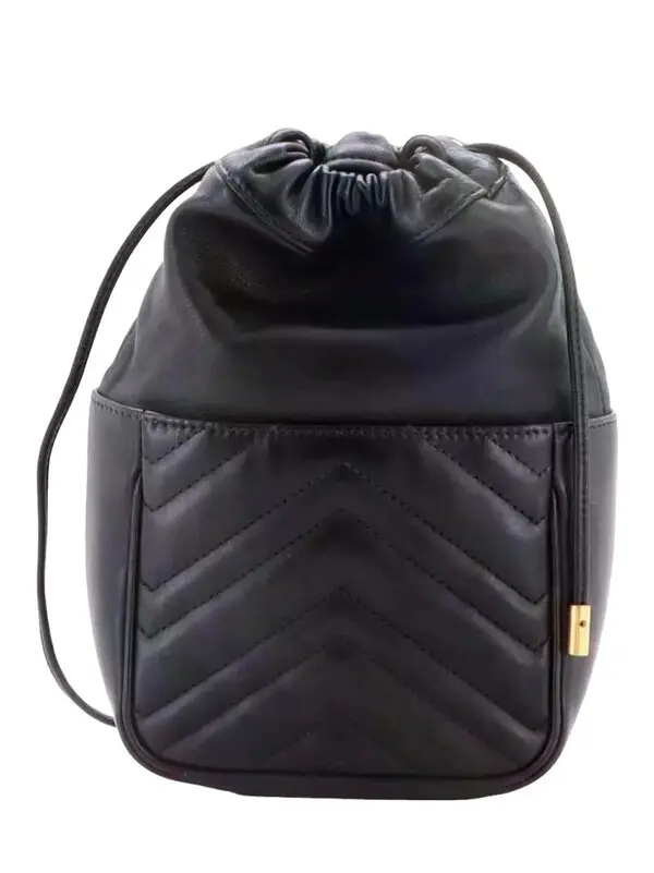 Gucci Matelasse Leather Mini Bucket Bag - Black