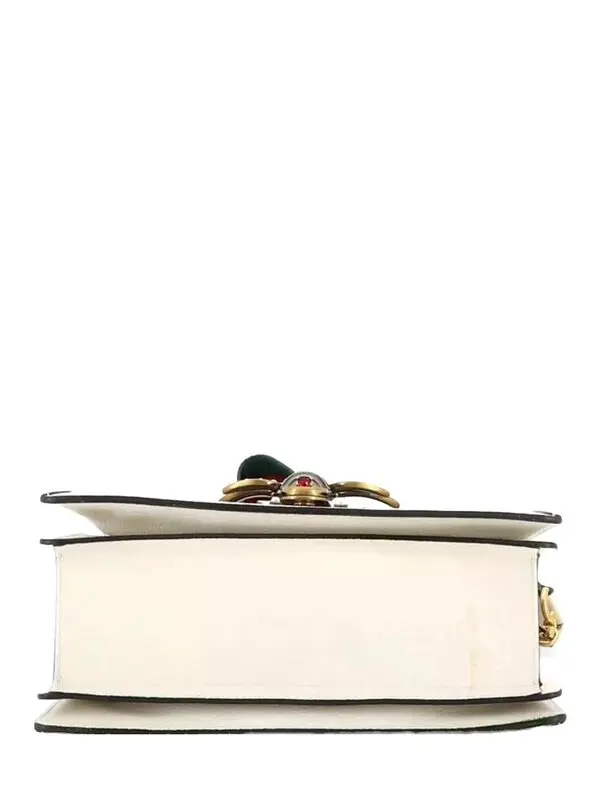 Gucci Queen Margaret Top Handle Bag Gg Coated Canvas With Leather Small Satchel - Brown