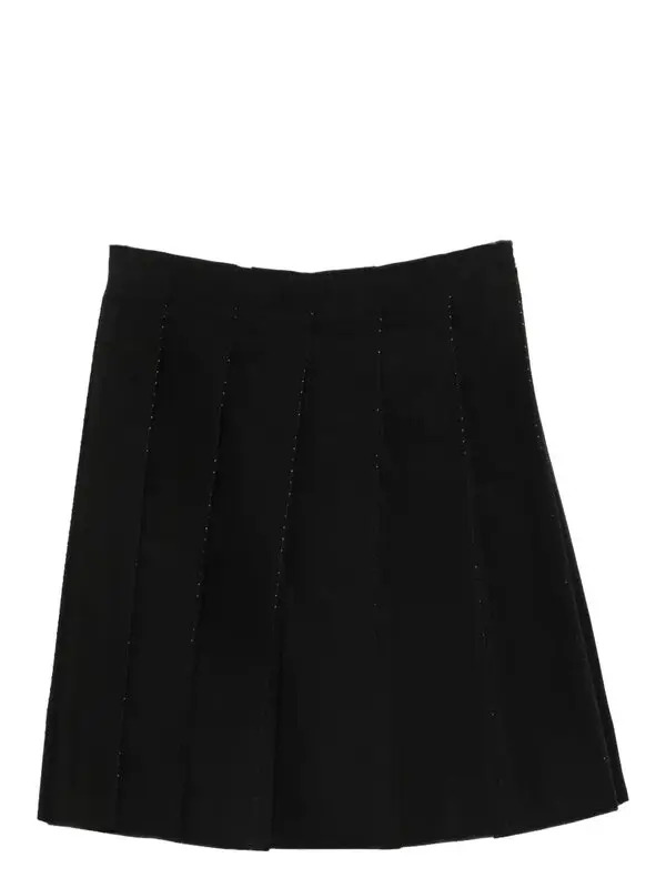 TOTEME Beaded Pleated Mini Skirt - Black