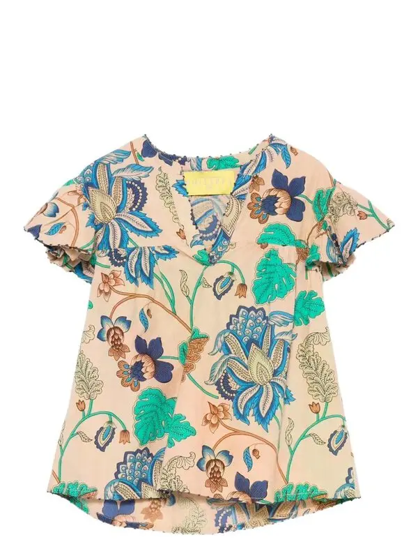 PHILIPPA 1970 Wendy Floral-print Blouse - Neutrals