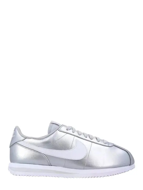 Nike Cortez Metallic Leather Sneakers - Silver
