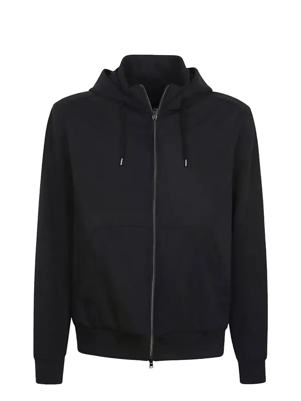 Herno Drawstring-hood Zip-up Jacket - Black