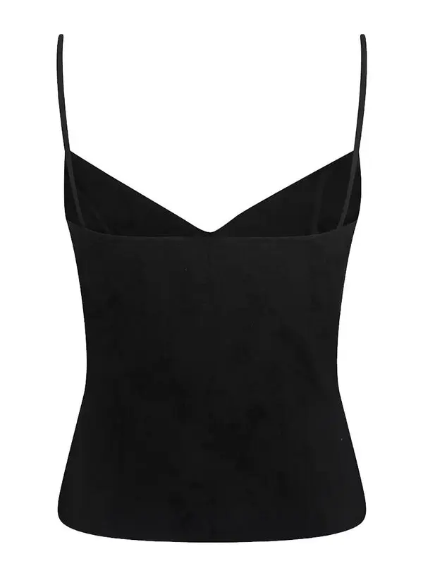 Alexander McQueen Floral Jacquard Lace-up Top - Black