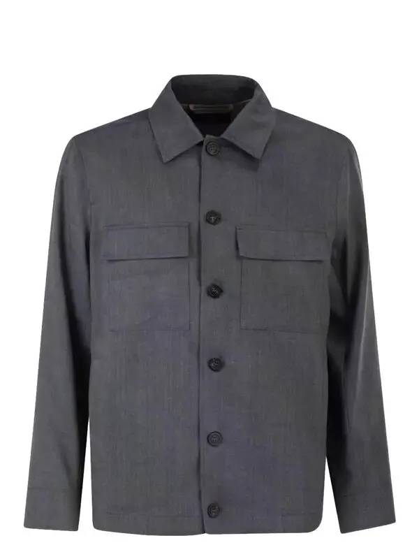 Peserico Patch-pocket Shirt Jacket - Grey