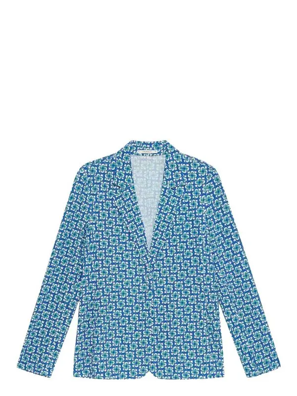 Malìparmi Printed Long-sleeved Blazer - Blue