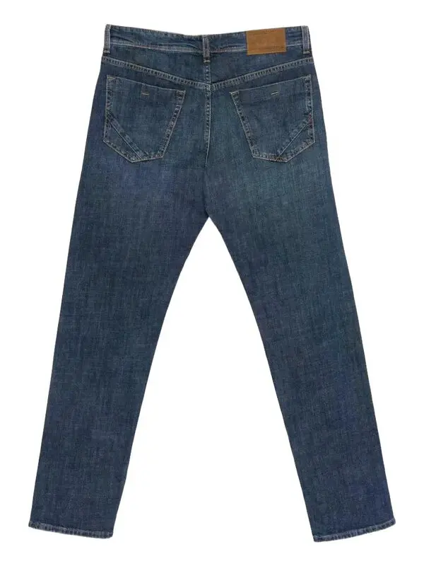Incotex Logo Patch Belt-loop Jeans - Blue