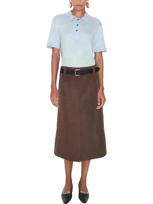 Tory Burch Wool Skirt - Brown