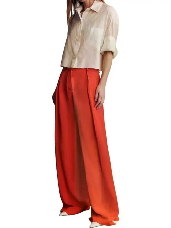 TWP Striped Cropped Shirt - Neutrals