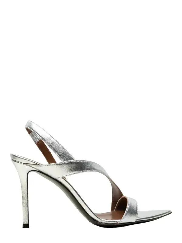 GIUSEPPE ZANOTTI Intriigo Metallic-finish Crossover-strap Sandals - Silver