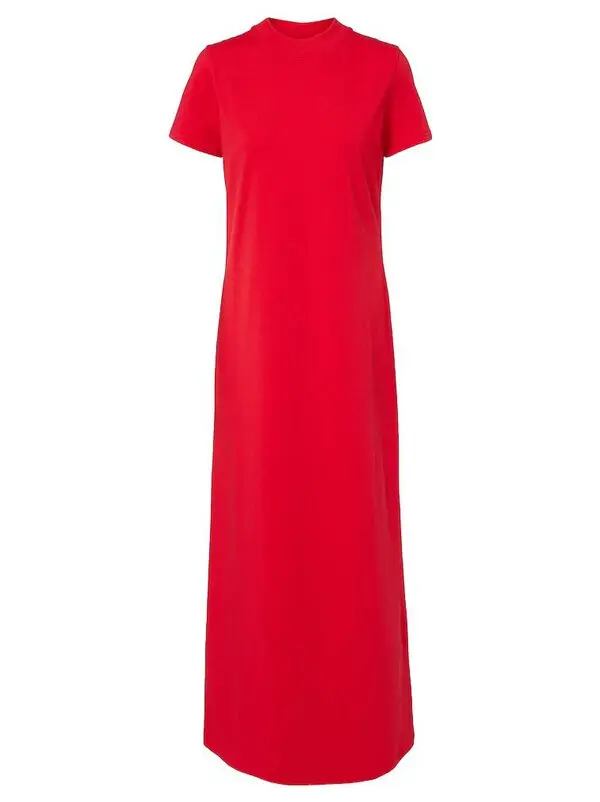 THE FRANKIE SHOP Malo Cotton Jersey Maxi Dress - Red
